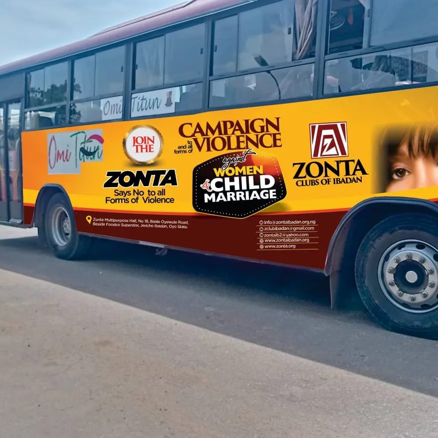 Zonta clubs in Ibadan spread awareness with bus advertisements – Join ...