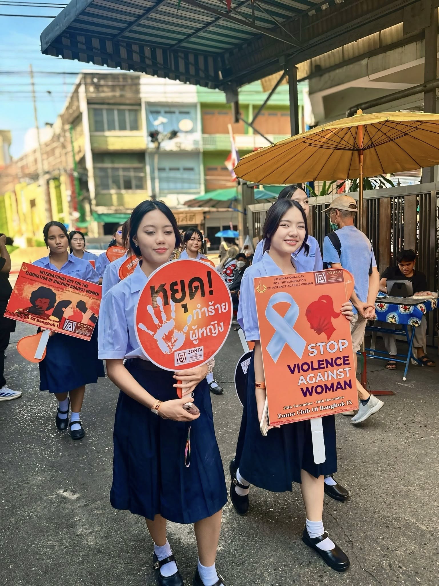 Zonta Club of Bangkok IX says NO to violence against women with Golden ...